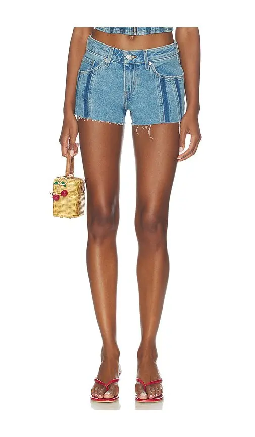 LEVI'S Low Short Shadow Seam Denim Shorts