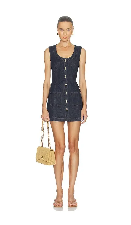 FRAME The Patch Pocket Dress - Blue