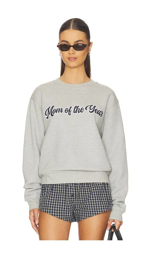 FAVORITE DAUGHTER The Mom Of The Year Varsity Sweatshirt - Grey