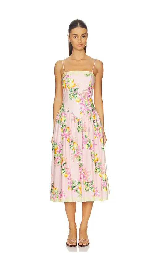 Amanda Uprichard Delora Midi Dress - Blush