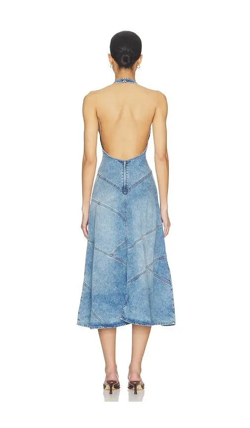 EB DENIM Delphi Pieced Halter Dress