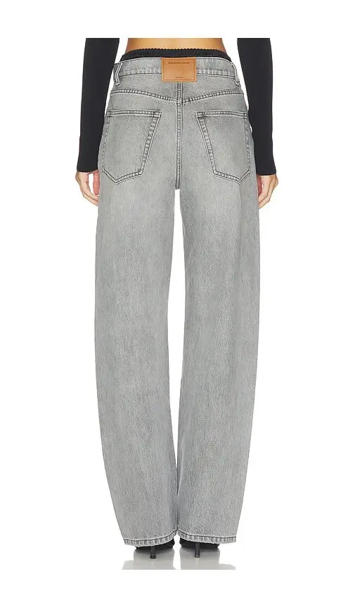 Alexander Wang Silk Prestyle Float Jeans With Horizontal Zips - Grey