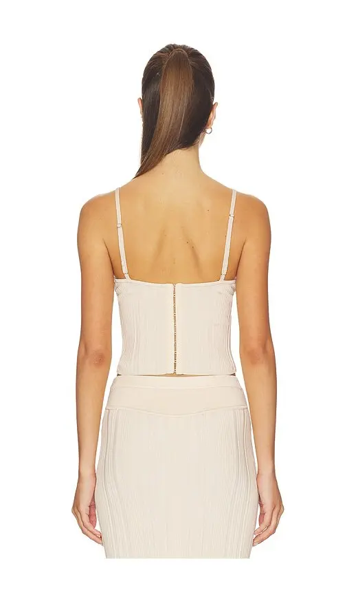 FLEUR DU MAL Rib Darted Cami Top - Cream