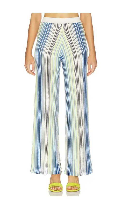 Line & Dot Striped Knit Trousers