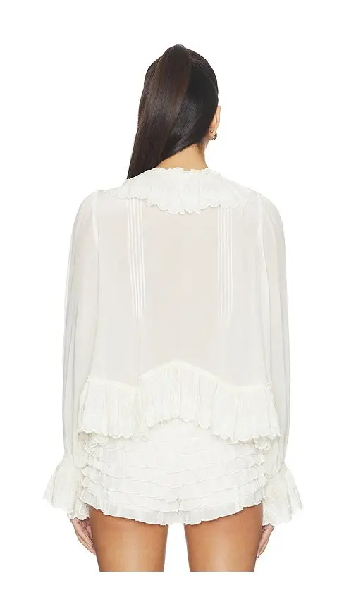 LoveShackFancy Avee Silk Top
