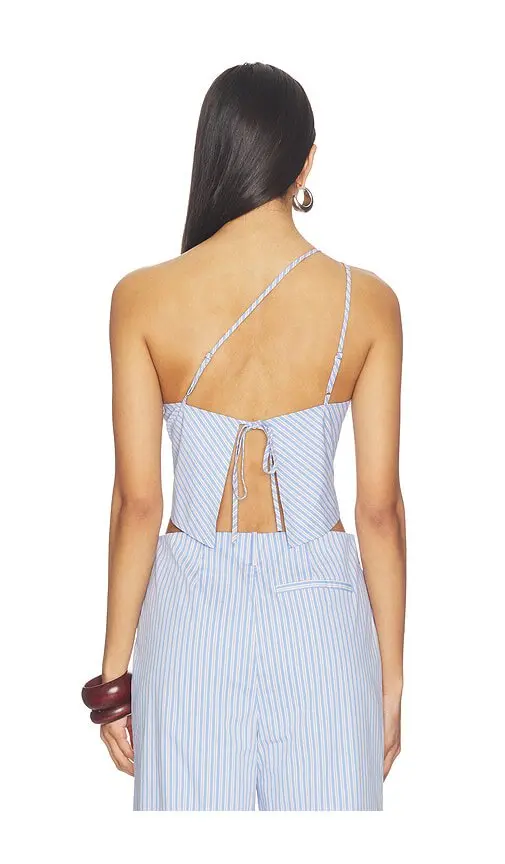 Line & Dot Claudine Asymmetrical Top