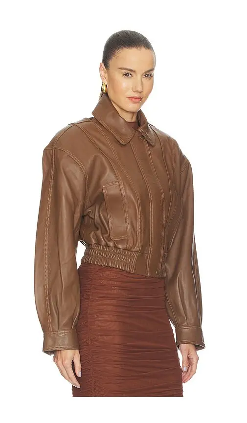 Ronny Kobo Samson Leather Jacket - Brown
