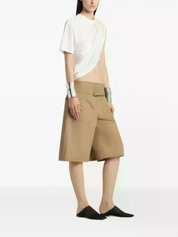 COURREGES Belted A-line Shorts - Neutrals