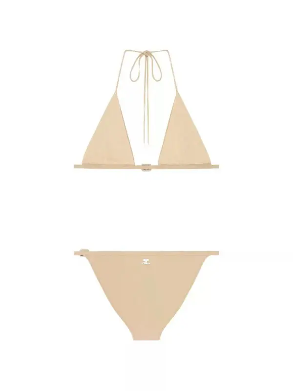 COURREGES Buckle Detail Triangle Bikini