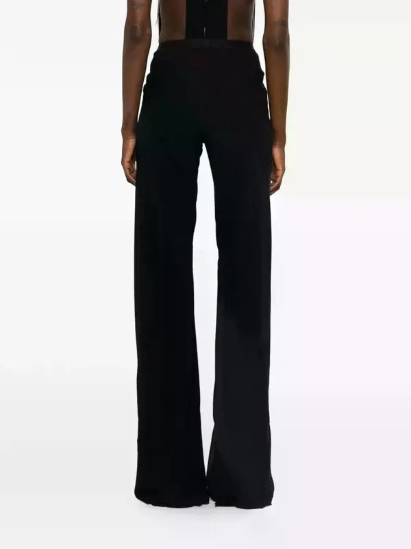Rick Owens Bias Ribbed Palazzo Pants