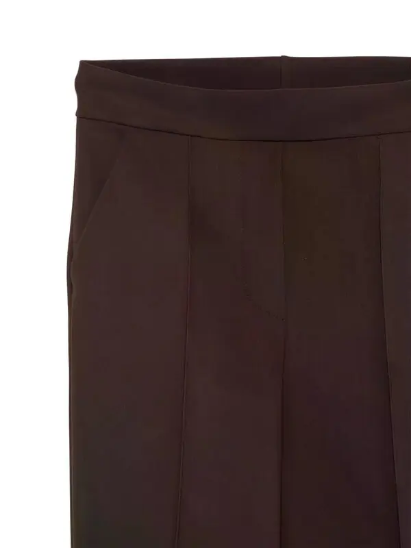 Chiara Boni La Petite Robe Cropped Trousers With Elasticated Waistband - Brown