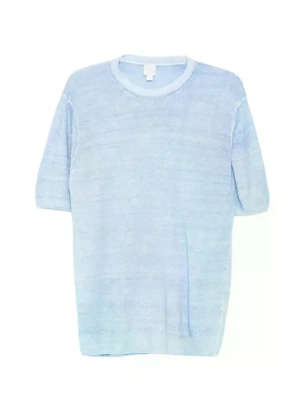 120% Lino Short-sleeved T-shirt - Blue