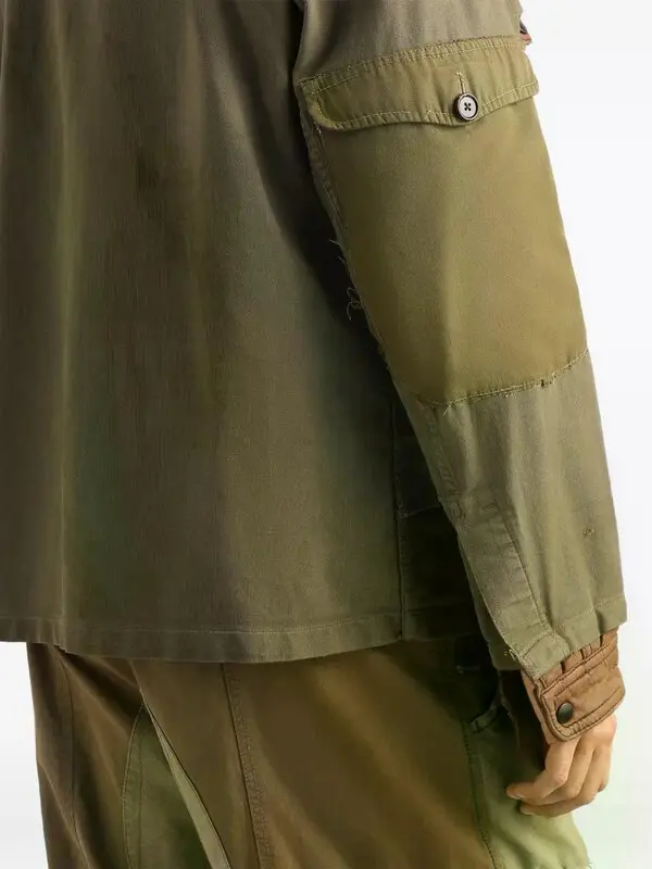 Dolce & Gabbana Multi-pocket Leather-collar Shirt Jacket