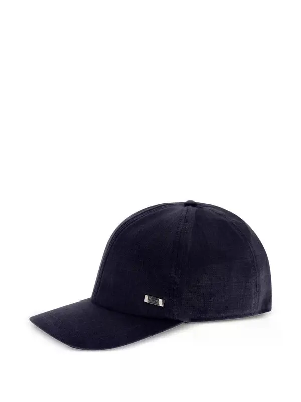 Herno Logo Detail Baseball Cap - Blue