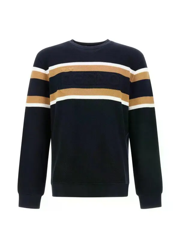Herno Striped Crew Neck Sweatshirt