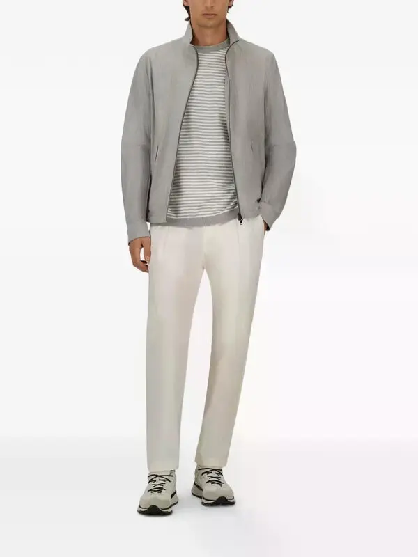 Herno Seersucker High-collar Jacket