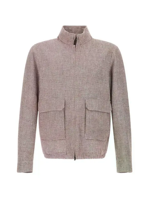 Herno Houndstooth Bomber Jacket