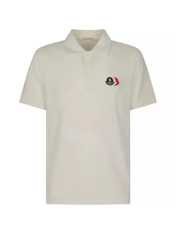 Moncler Logo-patch Polo Shirt - Neutrals