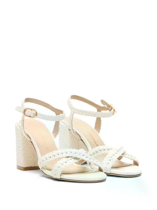 STUART WEITZMAN Alyssa Woven Block Heel Sandals