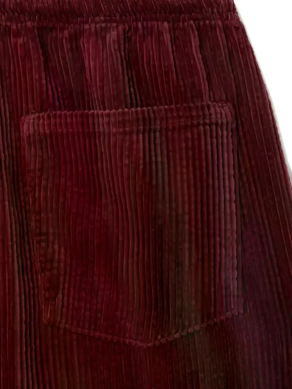American Vintage Corduroy Drawstring Shorts - Red