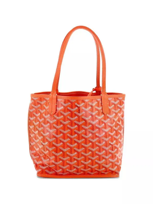 Goyard Anjou Reversible Tote Coated Canvas Mini Satchel - Orange