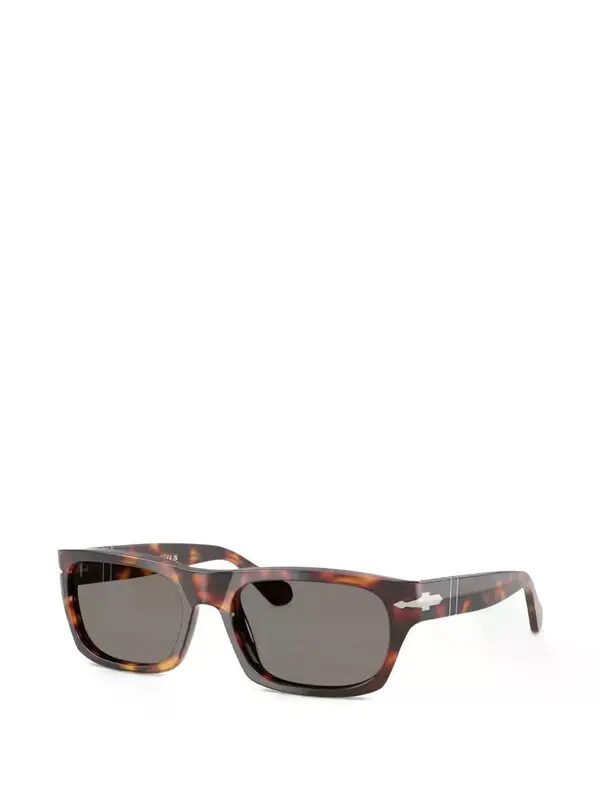 Persol Tortoiseshell Pattern Full Rim Sunglasses - Brown