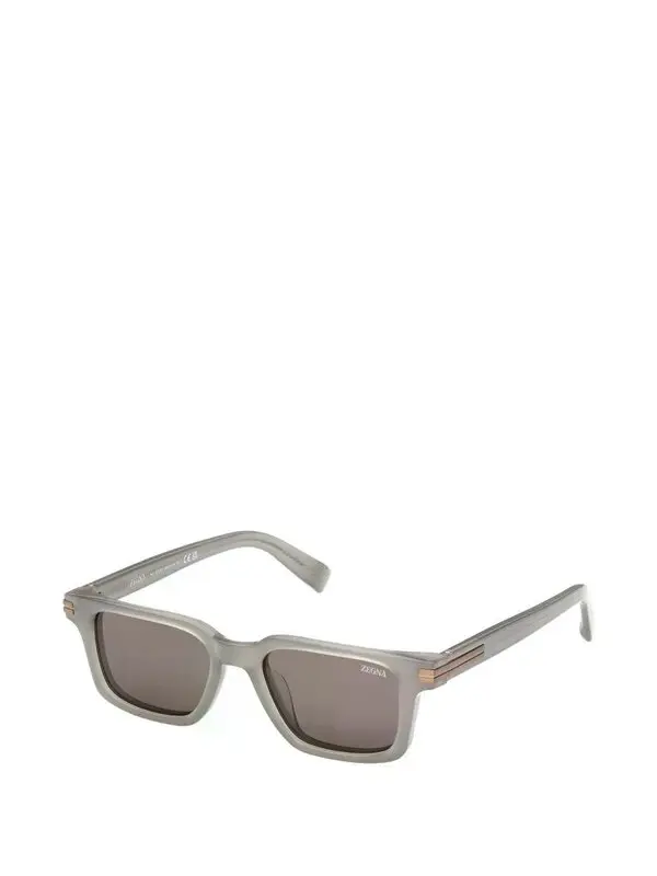 Zegna Square-frame Sunglasses - Grey