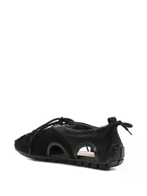 Simone Rocha Cutout Lace-up Sneakers - Black