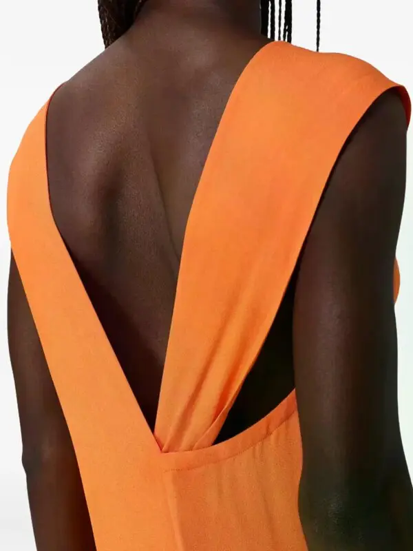 Moschino V-neck Sleeveless Midi Dress