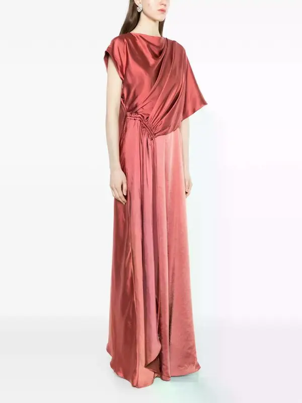 Amsale Draped Maxi Dress