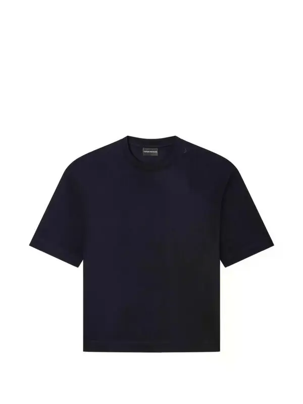 Emporio Armani Logo-embroidered T-shirt - Blue