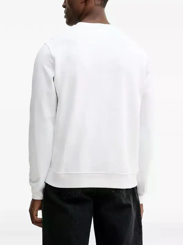 Karl Lagerfeld Logo Print Crew Neck Sweater - White
