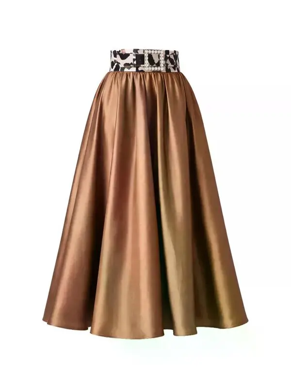 GIADA CURTI Embellished Belted Maxi Skirt