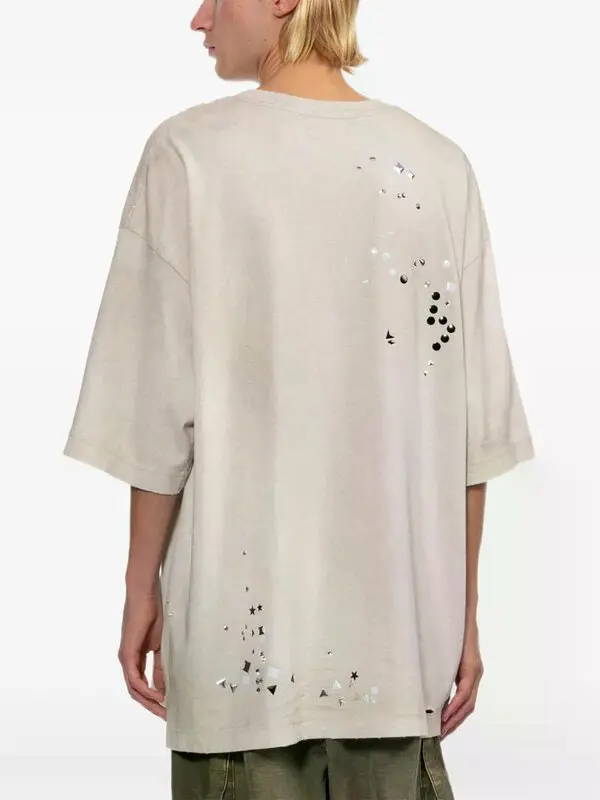 Mihara Yasuhiro Embellished-sticker T-shirt