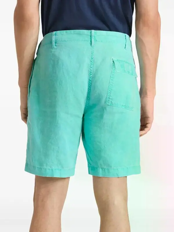 Vilebrequin Flat-waist Flap-pocket Bermuda Shorts - Green