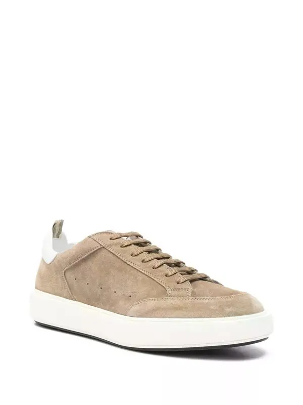 Officine Creative Suede Lace-up Sneakers - Brown
