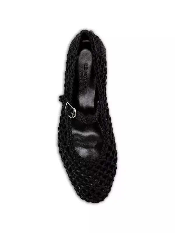 Le Monde Beryl Braided Buckle Flat Shoes - Black