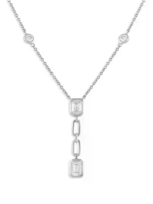 LB EXCLUSIVE 18k White Gold Diamond Pendant Necklace - Silver