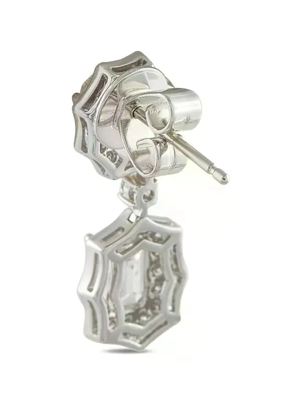 LB EXCLUSIVE 18k White Gold Diamond Drop Earrings