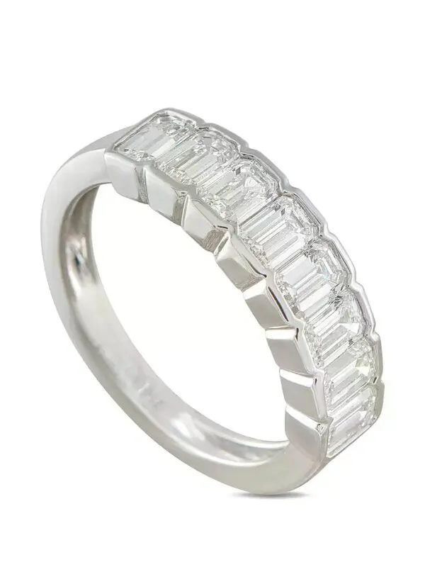 LB EXCLUSIVE 18k White Gold Baguette-cut Diamond Ring - Silver