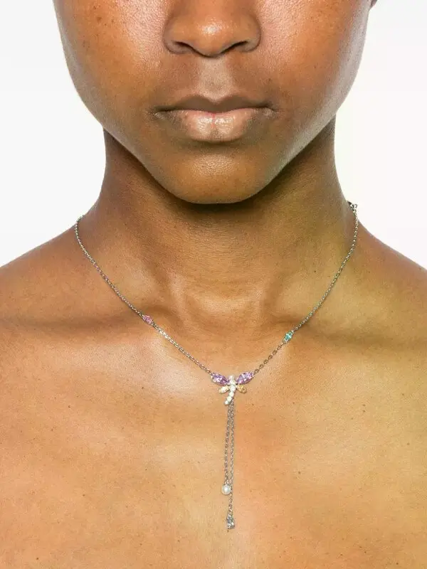 SWAROVSKI X Ariana Grande Crystal Dragonfly Necklace - Silver
