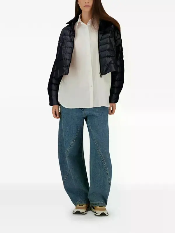 Herno Padded Jacket With Shirt Collar - Black