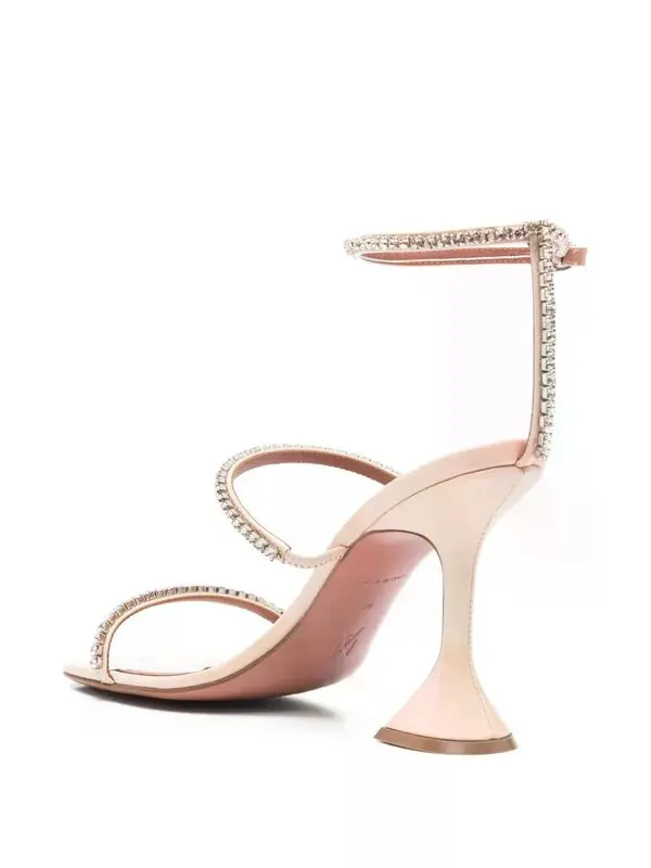 Amina Muaddi Gilda Crystal Embellished Sandals