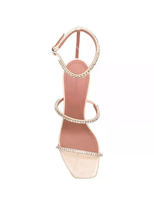 Amina Muaddi Gilda Crystal Embellished Sandals