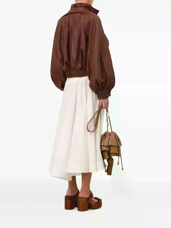 Zimmermann Luna Leather Bomber Jacket