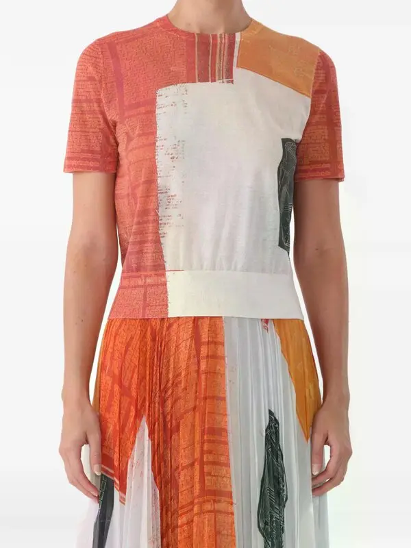 JASON WU Artwork Knit Top - Orange