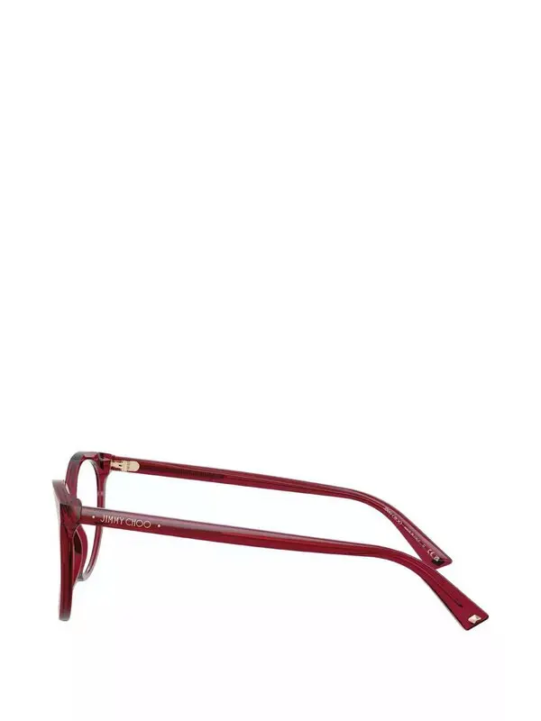 JIMMY CHOO Transparent Round Frame Eyeglasses