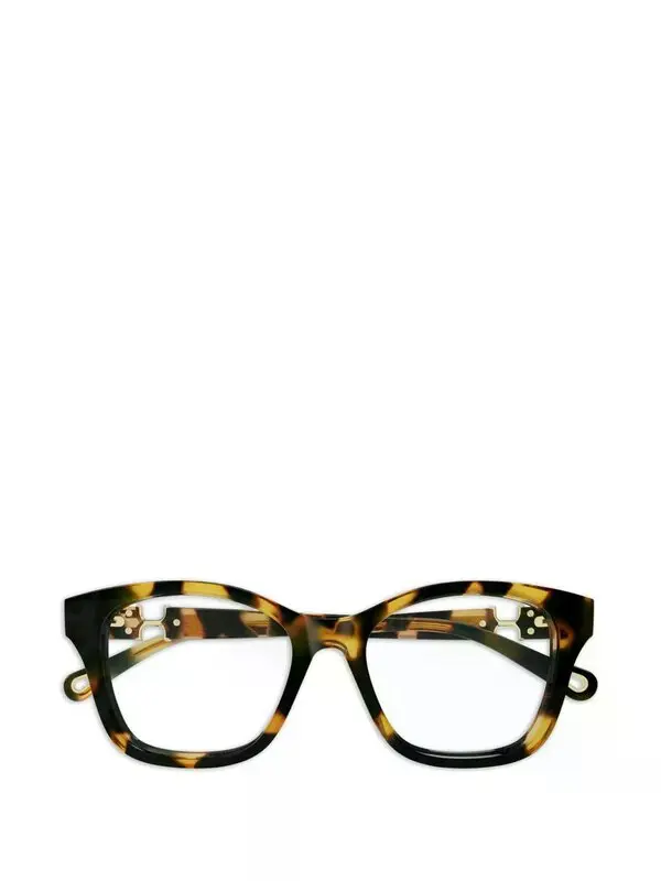 Chloé Havana Geometric Eyeglasses - Brown