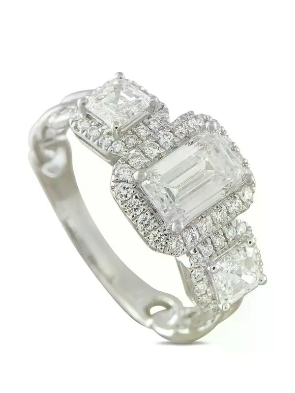 LB EXCLUSIVE 18k White Gold Diamond Ring - Silver
