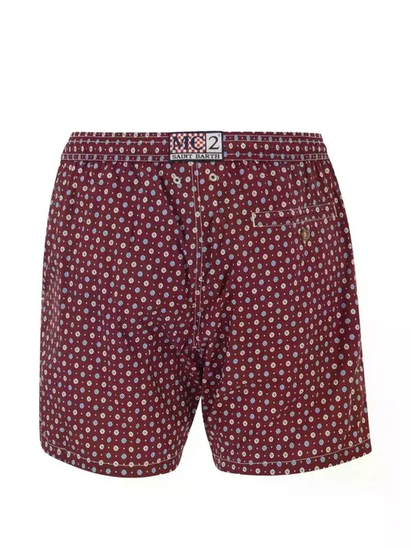 MC2 SAINT BARTH Micro-print Swim Shorts - Red